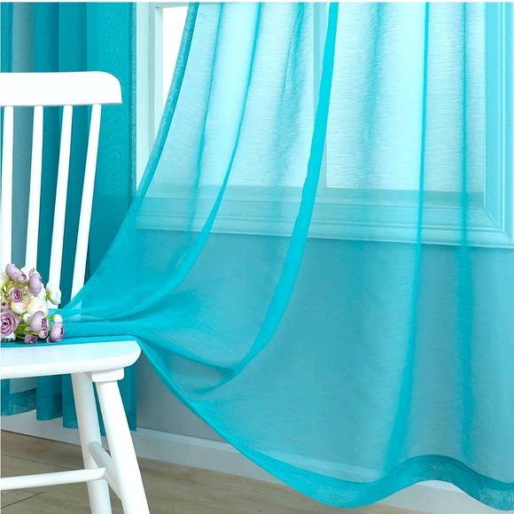 ELLERY HOMESTYLES | Accents | Ellery Homestyles Sheer Fabric Turquoise ...